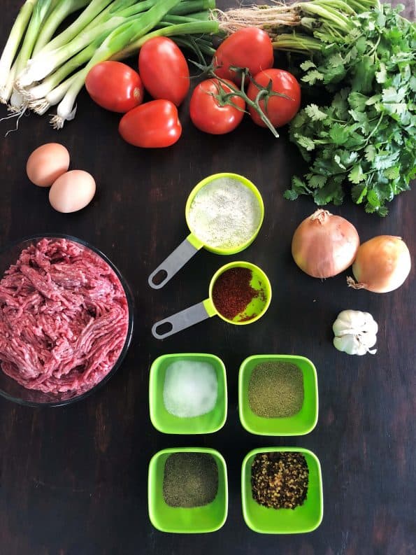 Ingredients-to-make-chapli-kabab-Afghan-recipe - Afghan Yummy Food